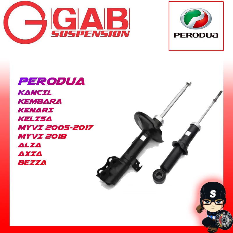 🧰GAB ABSORBER🧰PERODUA KANCIL KEMBARA KENARI KELISA MYVI 2005 MYVI 2018 ...