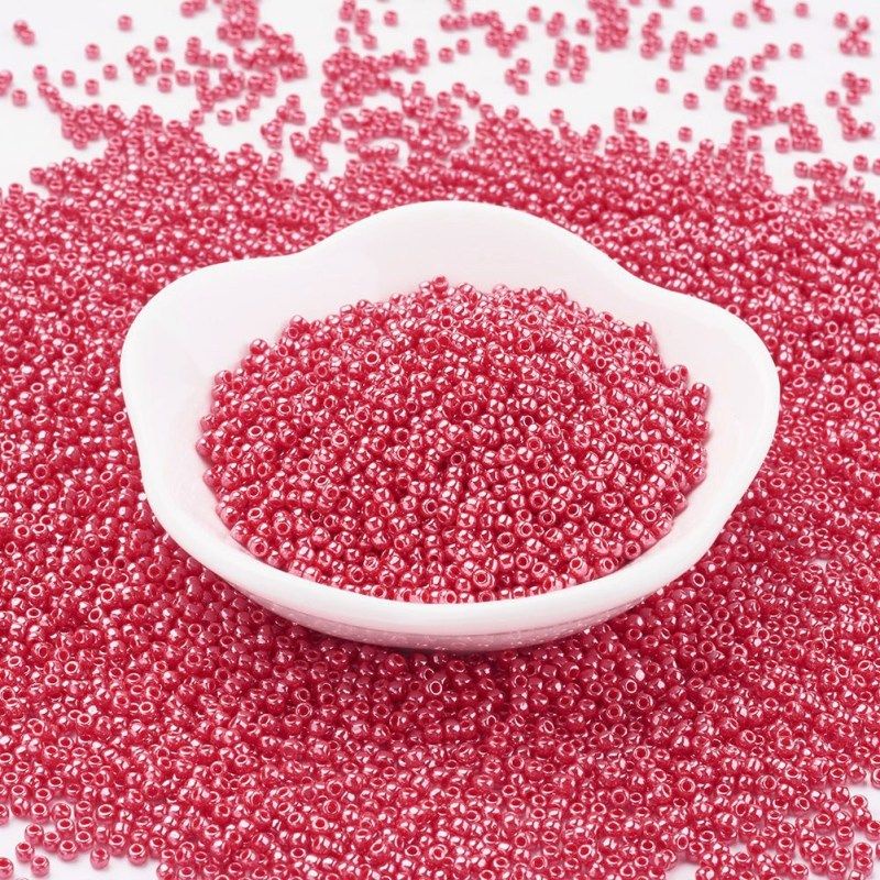 (Ready Stock) 2mm Cerise TOHO Japanese Seed Beads Round Metallic Glass ...