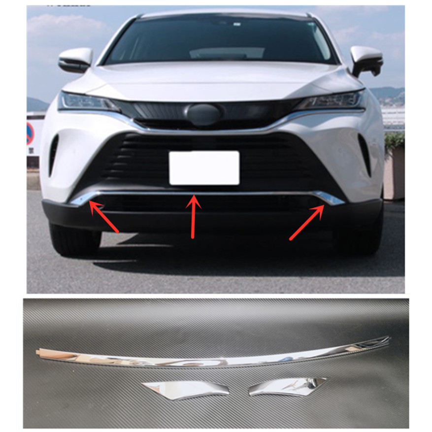 Toyota Harrier XU80 2020 ABS Chrome Front Bumper Lid Cover Trim Garnish ...