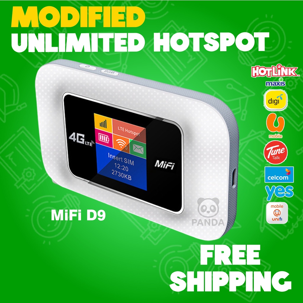 Modified Unlimited 4G D9 Upgraded D6 LTE Pocket WiFi Router Portable ...