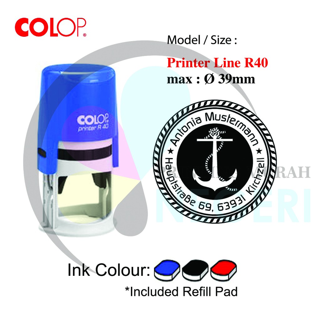 SAME DAY POST OUT COLOP Self-Inking Round R12 R17 R24 R30 R40 | Shopee Malaysia