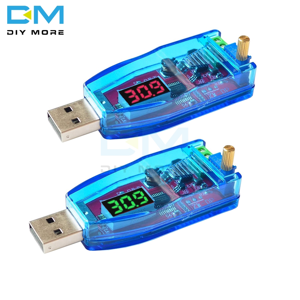 DC-DC 5V to 3.3V 9V 12V 24V Adjustable Potentiometer USB Boost Buck ...