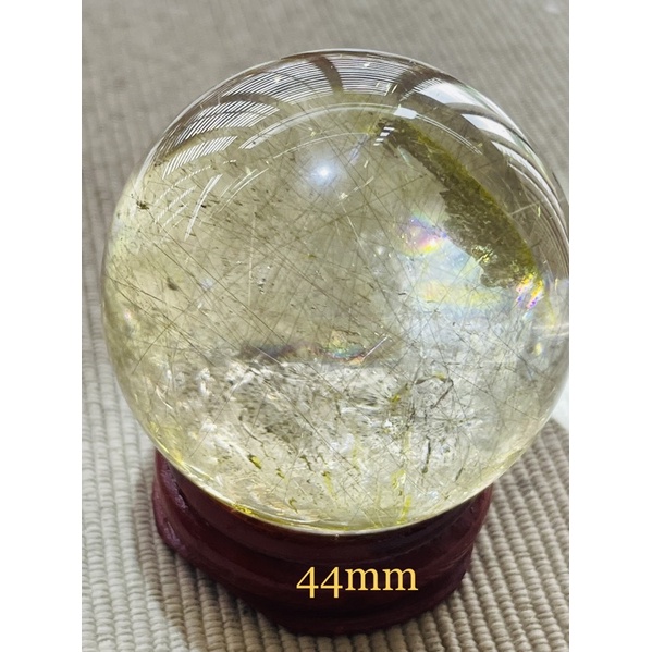 💯 Natural Golden rutile rainbow 🌈 ball sphere 44mm | Shopee Malaysia