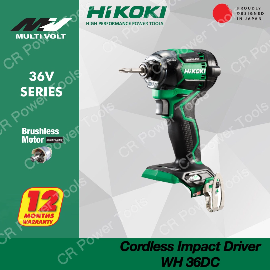 HIKOKI CORDLESS IMPACT DRIVER WH36DC 36V SOLO/SET | Shopee Malaysia