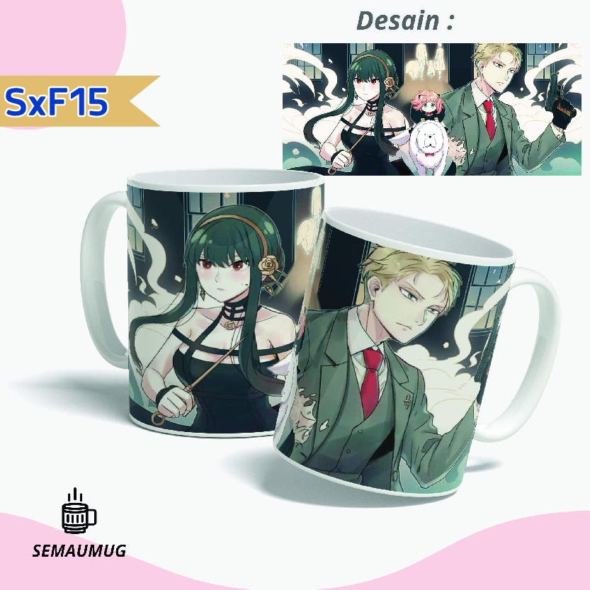 Mug ANYA LOID YOR FORGER SPY X FAMILY Gift ANIME Glass Cup PRINT CUSTOM ...