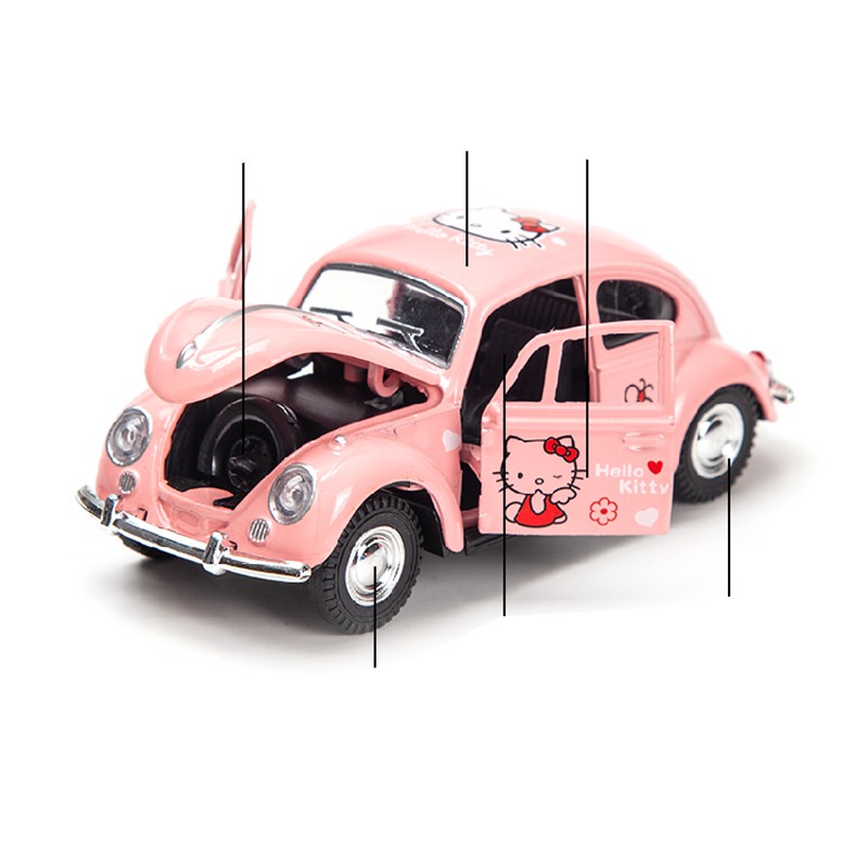 Hello Kitty Cute Beetle Toy Car Cat ModelsGift For Kid | Shopee Malaysia