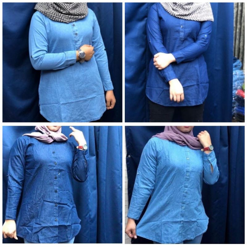 Baju muslimah Denim💥💥Ready stock💥💥 | Shopee Malaysia