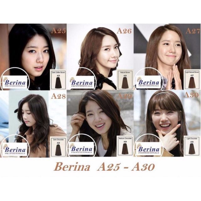 Berina Hair Colour Cream (Code A25 - A30) | Shopee Malaysia