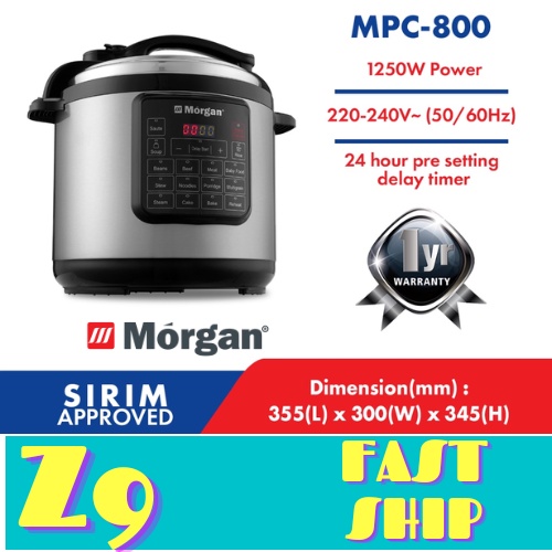 MORGAN MPC-800 ELECTRIC PRESSURE COOKER 8L | Shopee Malaysia