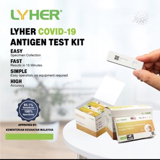 LYHER 2-in-1 Covid-19 Home Rapid Antigen Self Test Kit (Nasal/Saliva ...