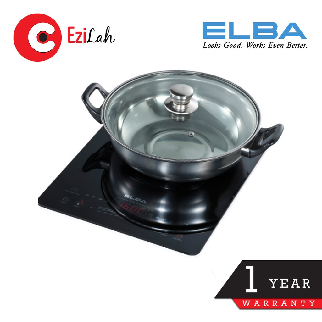 Elba 1 Burner Induction Cooker Including Pot (2000W) EIC-C2019(BK ...