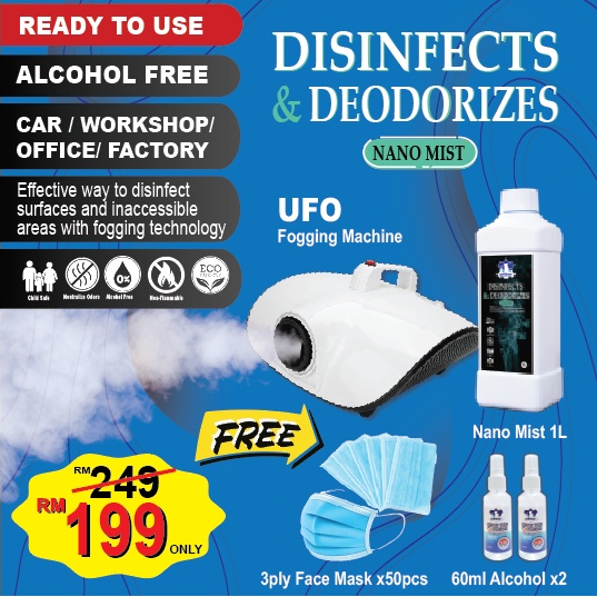 UFO Fogging Machine Nano Mist 1L Disinfectant Bundle Promo [LAB TESTED ...