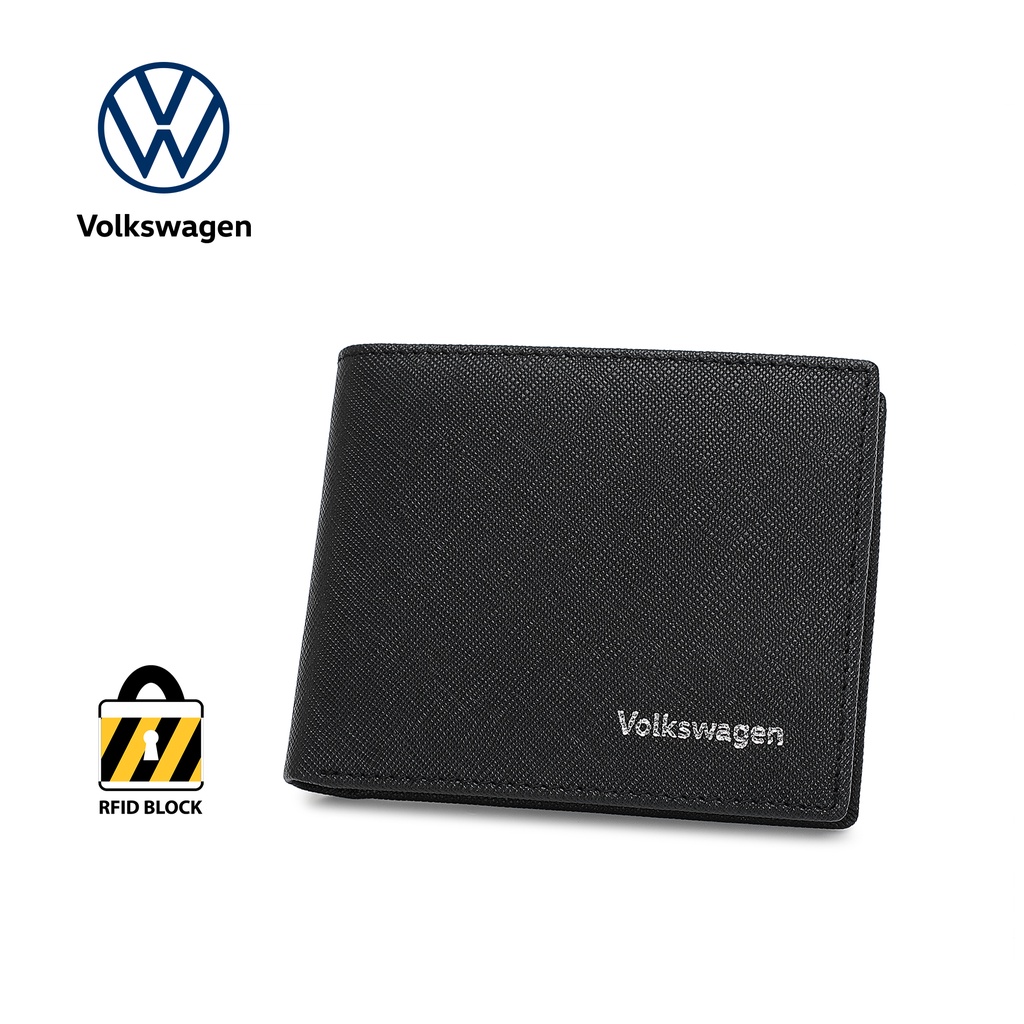 Volkswagen Genuine Leather RFID Bi-Fold Wallet - Black VWW 141-2 ...