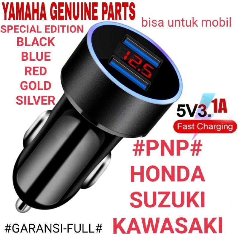 90798-c0177 Car Motorcycle CHARGER 2port USB HP 2in1 Yamaha NMax Pnp ...