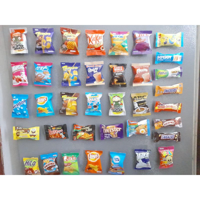 Fridge Magnets Fridge Stickers Miniature Snack motif Cute Food | Shopee ...
