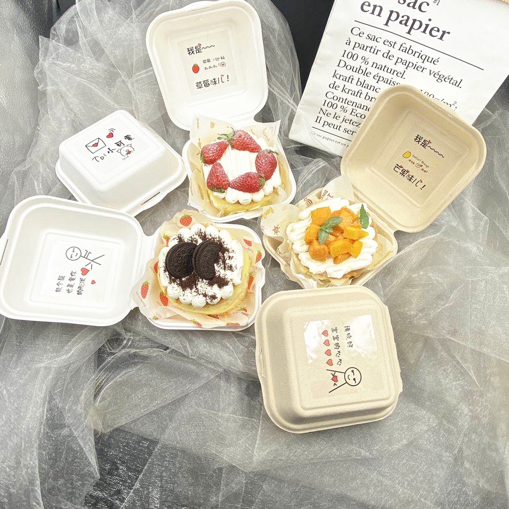 [READY STOCK] 4 Inch Small Cake Box | Paper box | Disposable Packaging ...
