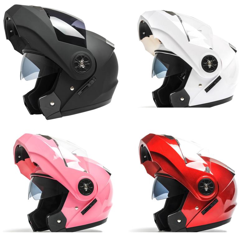Flip Up Motorcycle Helmet Racing Modular Dual Lens Motocross Moto ...
