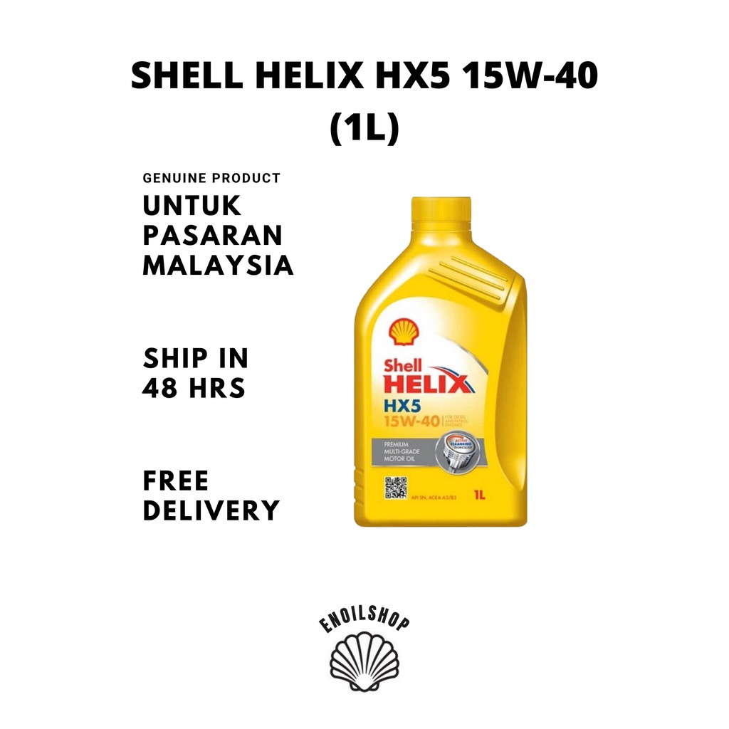 Shell Helix HX5 15W-40 Engine Oil (1L) | Shopee Malaysia