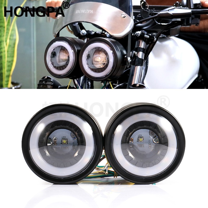 Motorcycle Twins Dual Headlight LED Double Headlamp For Harley Street ...