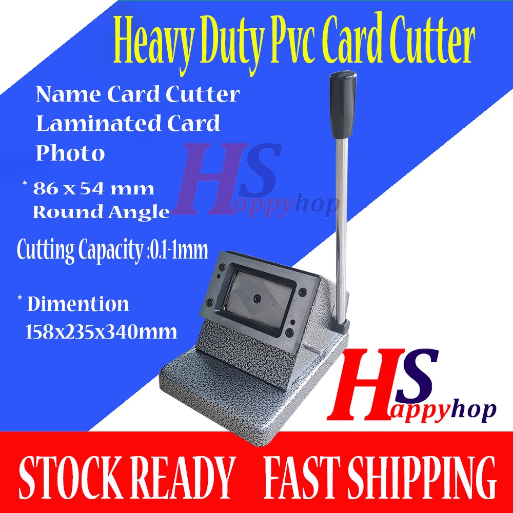 Heavy Duty Manual Pvc Card Cutter Id Card Die Cutter 86*54mm | Shopee ...