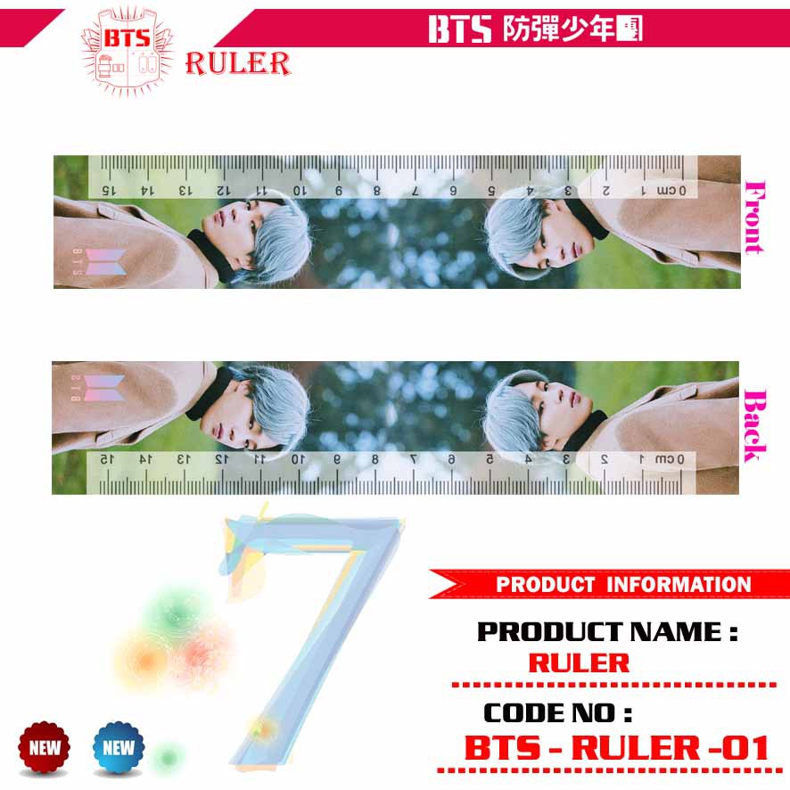 KPOP BT SHORT RULER 15CM | Shopee Malaysia