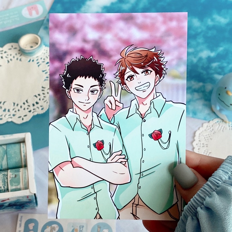 Haikyuu Iwaoi Fan Art Print Oikawa And Iwaizumi Shopee Malaysia