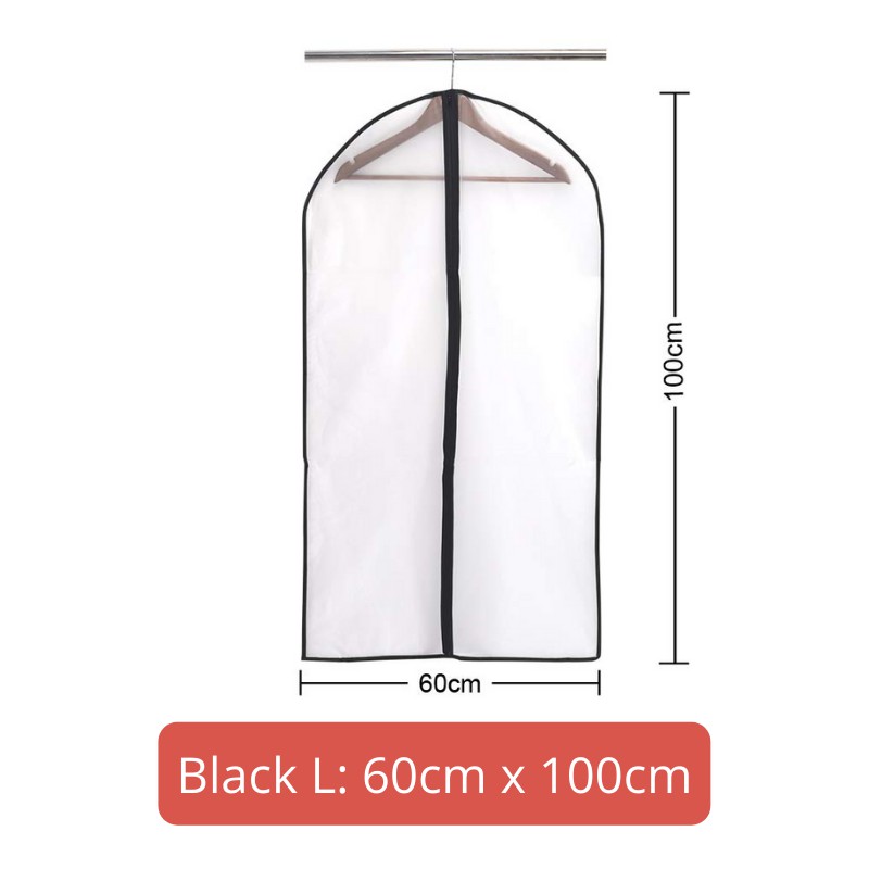 QB Clothes Dust Cover Transparent Dust Bag Hanging Cloth Pocket ...