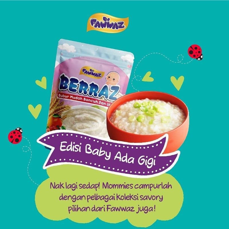 🎁 FAWWAZ BABY FOOD ORGANIC HALAL MAKANAN BABY MUDAH BERKHASIAT CEREAL ...
