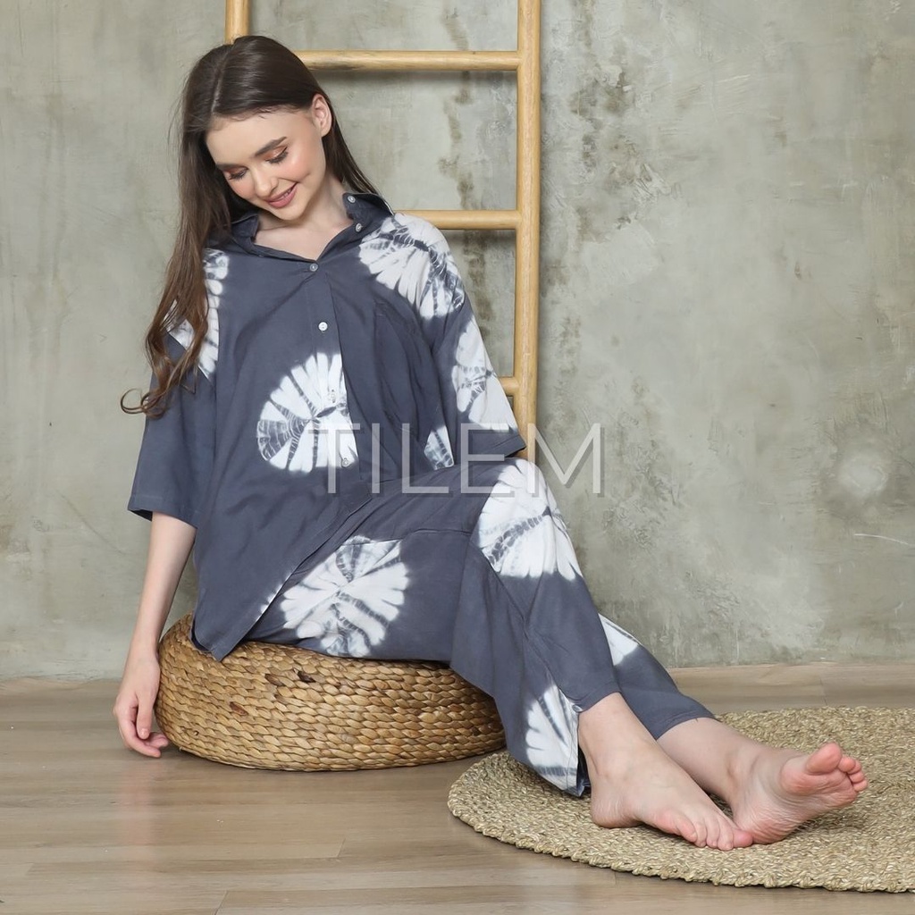 Pajama/ Tiedye Tie Dye SET (KUMO SET) | Shopee Malaysia