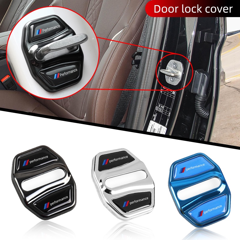 4PCS Stainless Steel Car Door Lock Cover for BMW 1 2 3 5 7 Series X1 X2 ...