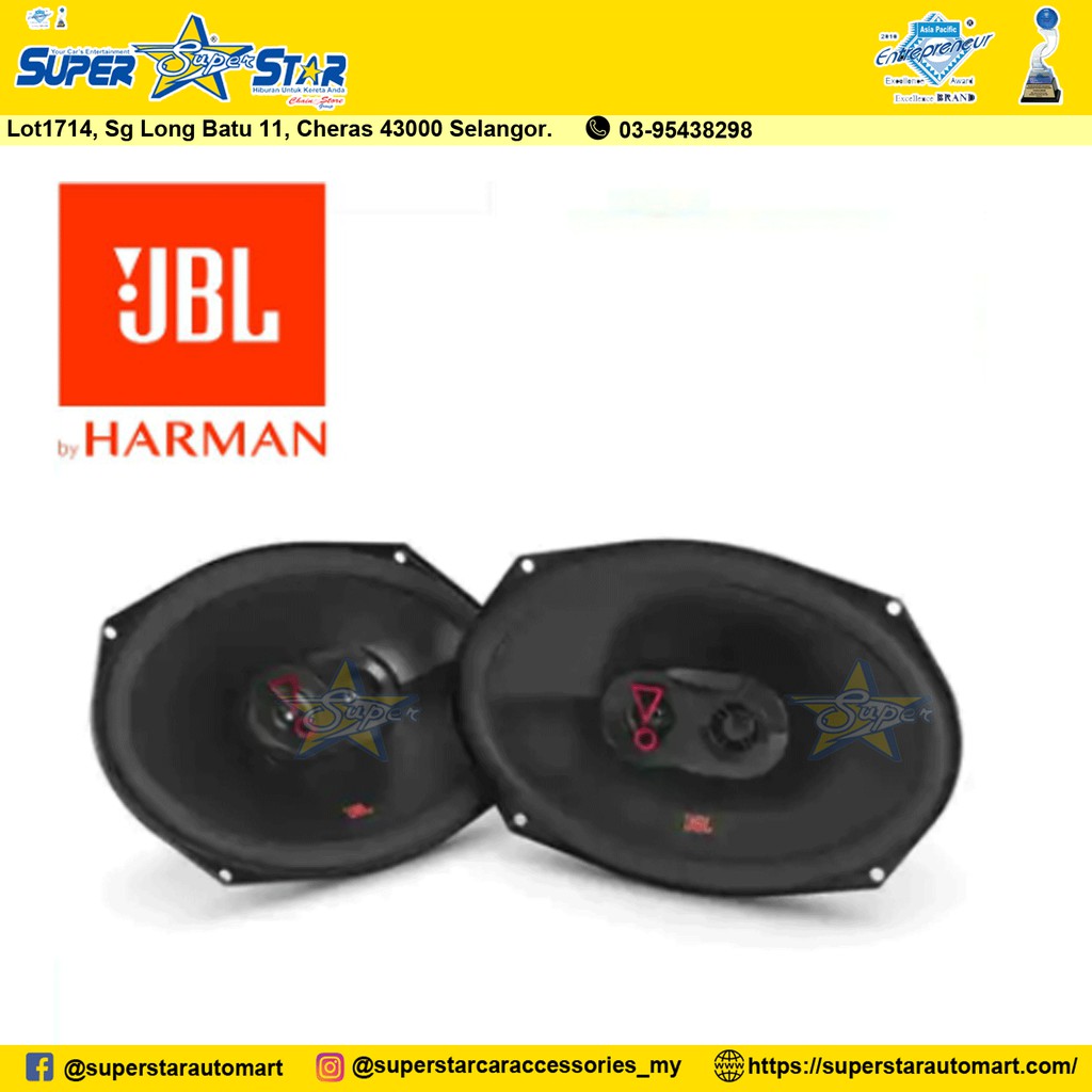 JBL Stage3 9637F 6" X 9" Three-Way Car Audio Speaker No GRILL - 75Wrms ...
