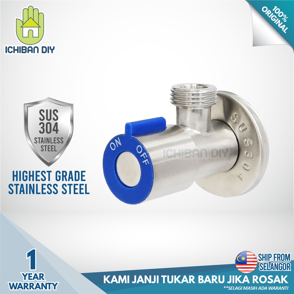 Stainless Steel SUS304 Stopvalve RA K101 bathroom toilet stop valve ...