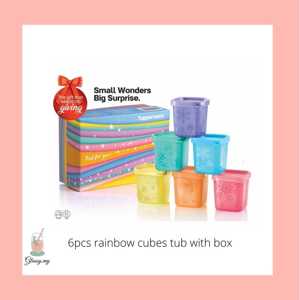 Tupperware Rainbow Cubes Gift Set 80ml 6pcs | Shopee Malaysia