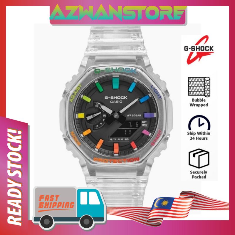 GA-2100 G-SHOCK TMJ SKELATON RAINBOW JELLYFISH TRANSPARENT NEW VERSION ...