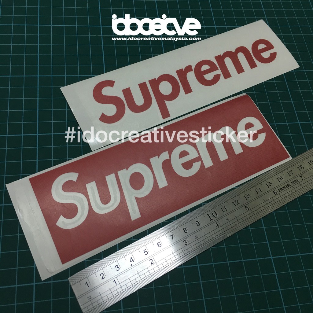 SUPREME Car/ Motor/ Outdoor Sticker 7 inch (1 pcs) 🔥 🔥 READY STOCK ...
