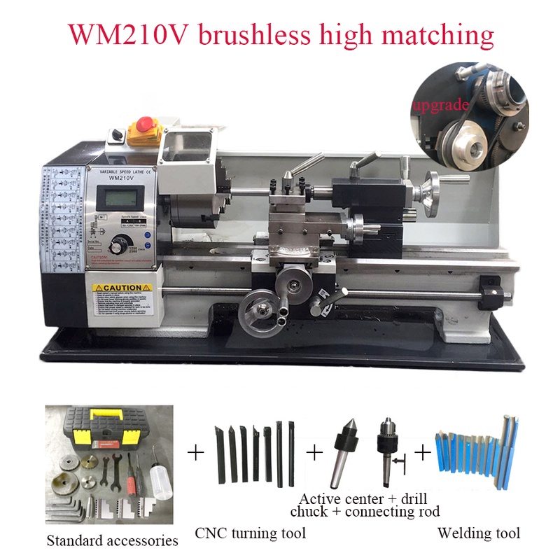 220V / 850W Miniature Desktop Brushless Lathe Household Multifunctional ...