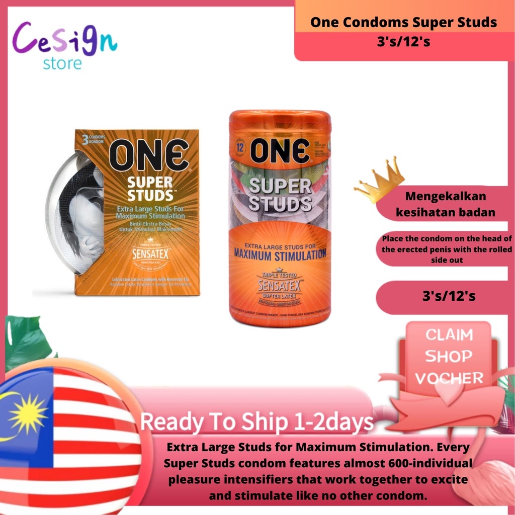 One Condoms Super Studs 3's/12's | Shopee Malaysia