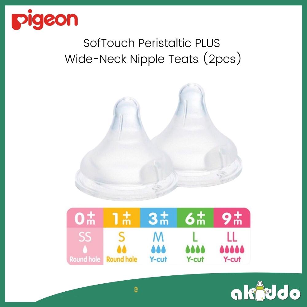 Pigeon SofTouch Peristaltic PLUS Wide-Neck Nipple (2pcs) | Shopee Malaysia