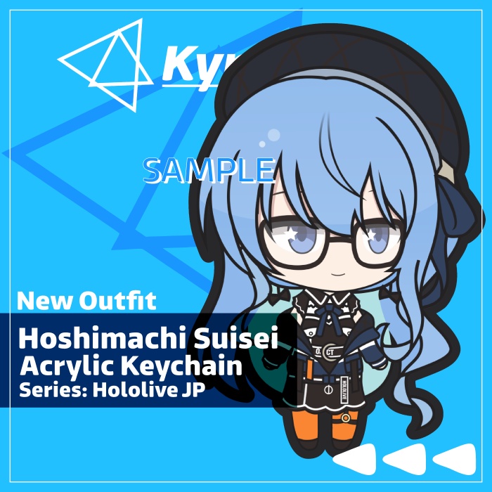 Hololive Japan Hoshimachi Suisei Design Black Side Double Acrylic ...