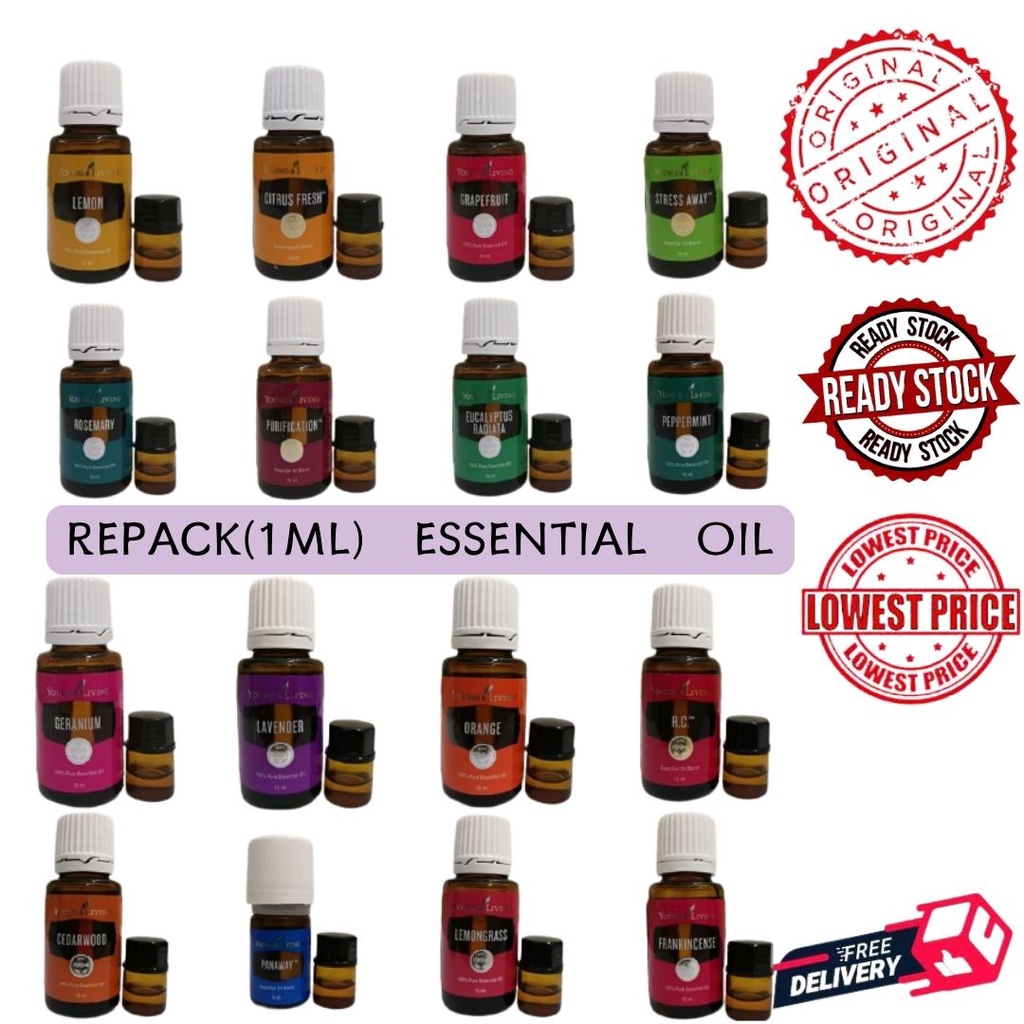 YL Essential Oil Repack to 1mL Sample (100%PURE ESSENTIAL OIL) SITISHOP ...