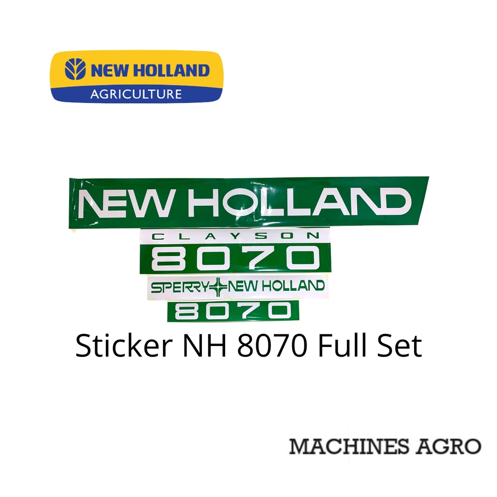 Sticker New Holland 8070 Set (Green/ White) -Mesin Padi New Holland ...