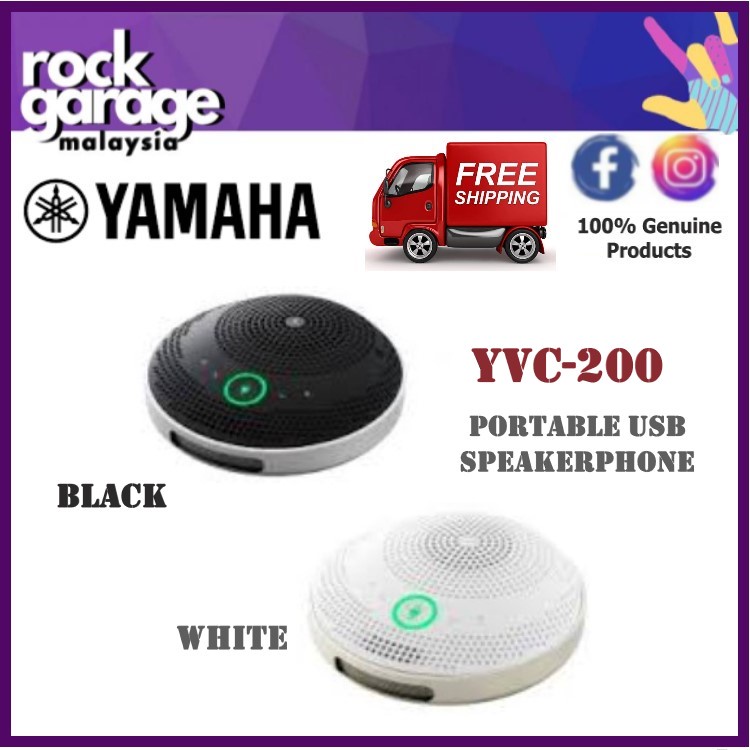 Yamaha YVC-200 Portable USB Speakerphone - Black / White ( YVC200 / YVC 200 ) | Shopee Malaysia