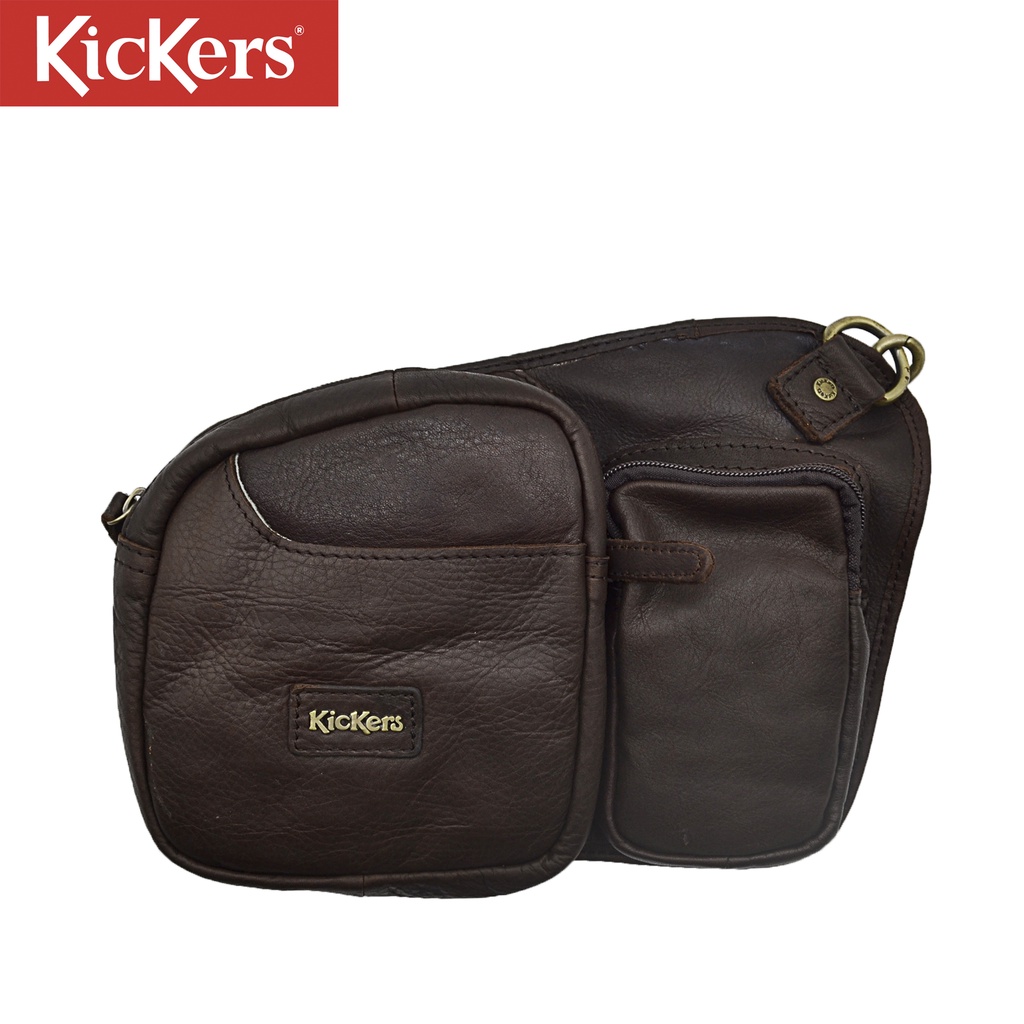 Kickers Genuine Leather Copper Logo Crossbody & Waist Bag #IC89091-S ...