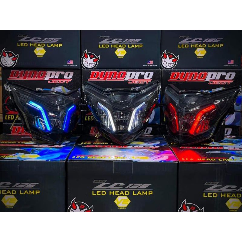 😈 DYNOPRO 😈New Product 🎉Head Lamp LED X-TrackLC135-V2#Dyno_Product_Malaysia for yamaha lc135 V2 ...