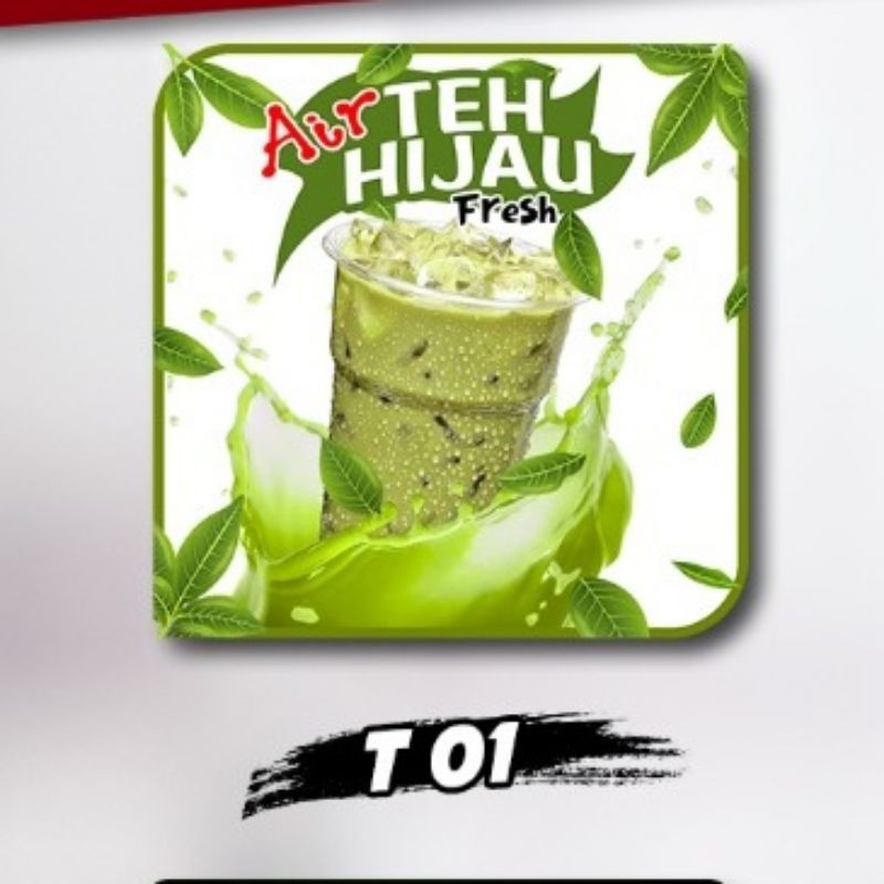 Sticker Air Balang Teh Hijau Flavour Sticker kalis air( Didatangkan ...