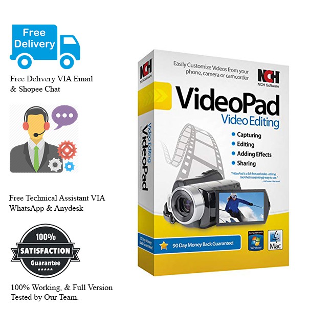 NCH VideoPad Pro 13 2023 Full Version | Shopee Malaysia
