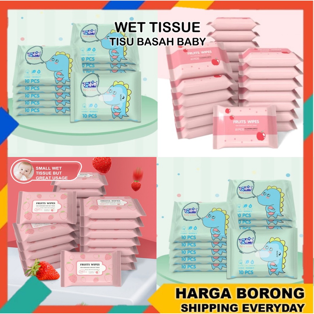 Wet Tissue Tisu Basah Baby Wipes Sanitizer Wet Tissue With Cover Non ...