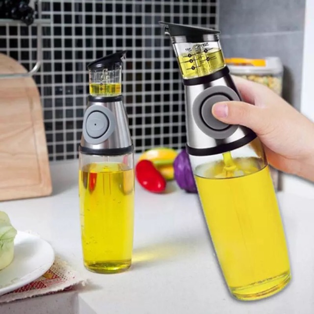 Kitchen Glass Bottle (500ml) 厨房玻璃可控＆可计量装油瓶 | Shopee Malaysia