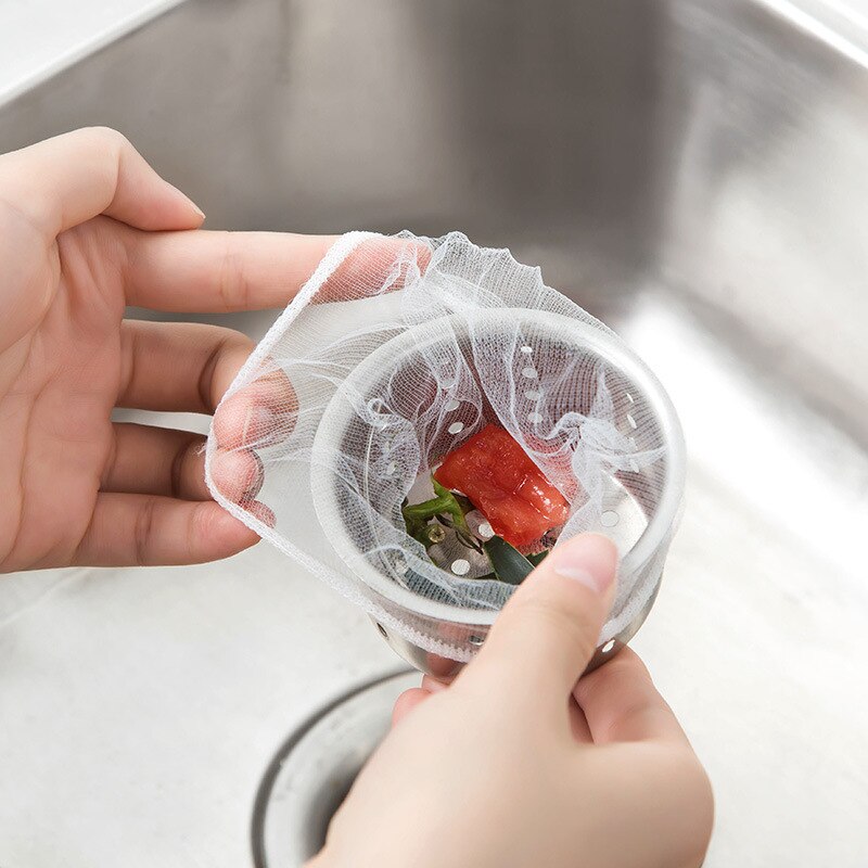 30/100 pcs Sink Strainer Bag Kitchen Mesh Filter Bag / Disposable Sink ...