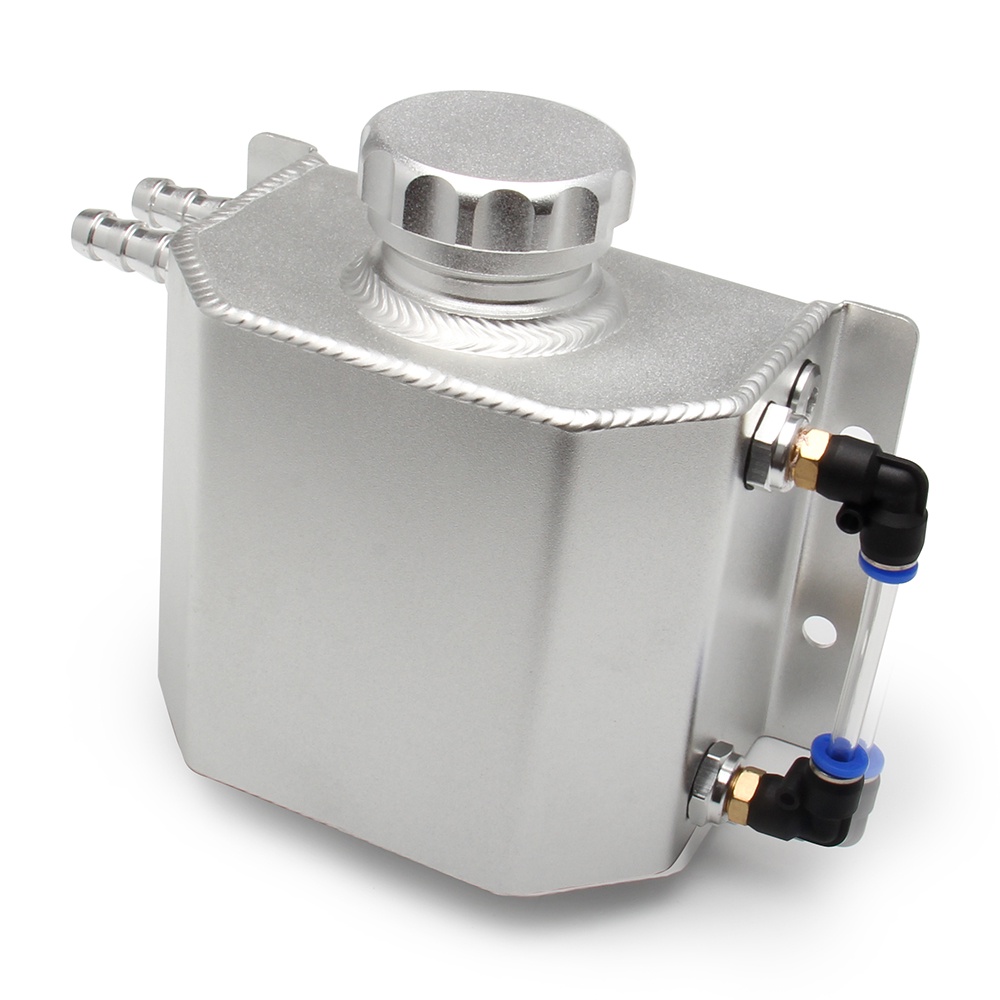 Universal Aluminum Alloy Engine Coolant Radiator Overflow Tank 1000ml ...
